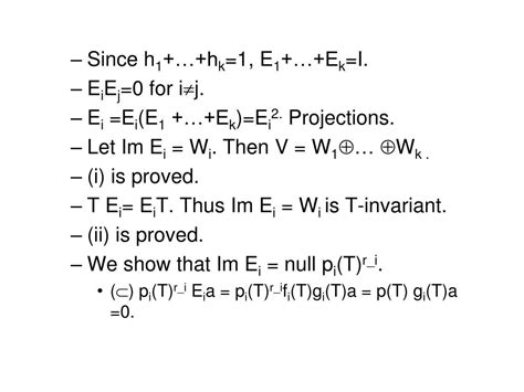 PPT 6 8 The Primary Decomposition Theorem PowerPoint Presentation
