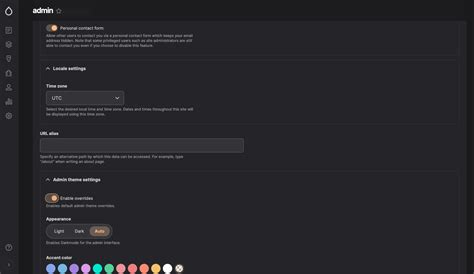 Specific Settings Within Gin Gin Admin Theme Drupal Wiki Guide On