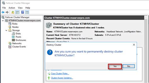 Remove A Node From A Windows Server 2016 Hyper V Cluster And Destroy A