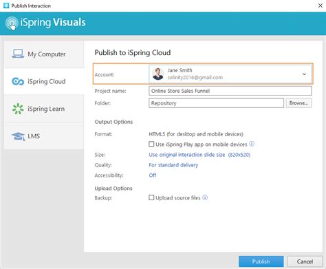 Publishing To ISpring Cloud
