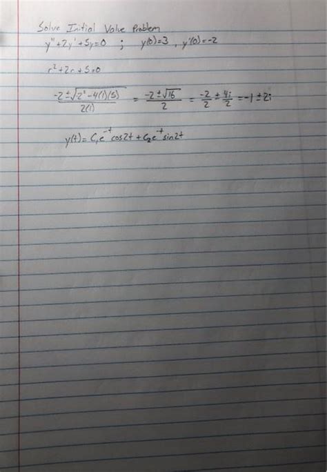 Solved Solve Initial Value Problem