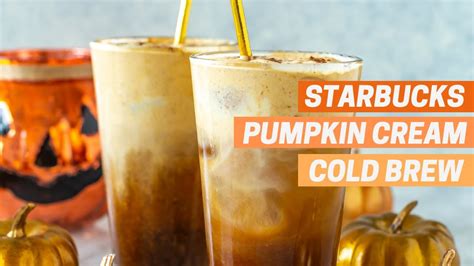 PUMPKIN CREAM COLD BREW With REAL PUMPKIN PUREE Starbucks Copycat