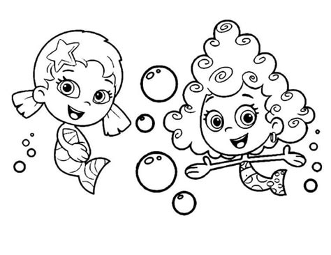 Bubble Guppies Coloring Pages Oona