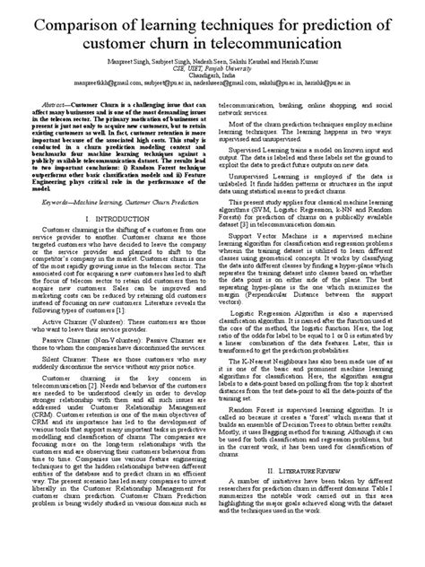 Churn Predictionitnacc Pdf Receiver Operating Characteristic Sensitivity And Specificity