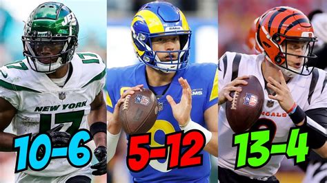 Predicting The ENTIRE 2023 NFL Season Team Records Awards Playoffs