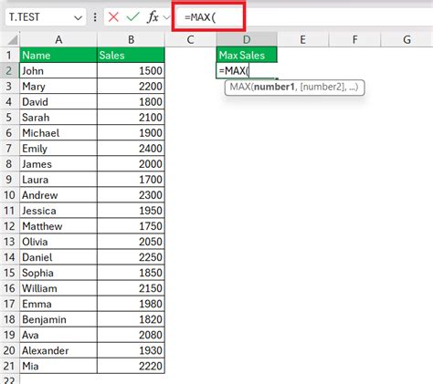 How To Use The Max Function In Excel Myexcelonline