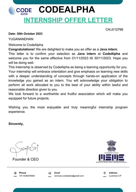 yuganandhan p on linkedin codealpha internshipopportunity