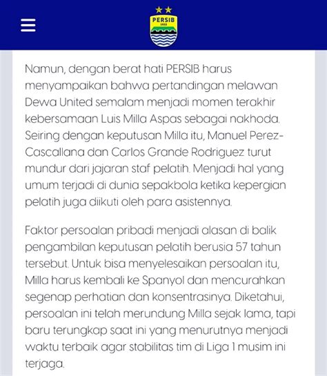 FaktaBola On Twitter Dilansir Dari Web Resmi Persib Luis Milla