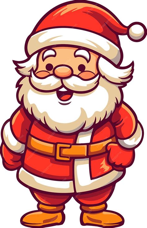 Personagem De Desenho Animado Do Papai Noel Vetor Premium