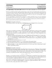Assignment03 Pdf School Of Mathematics Monash University A Prof Heiko