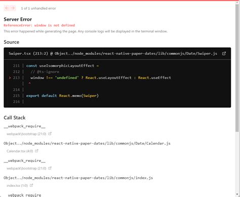 Window Is Not Defined · Issue 34 · Web Ridgereact Native Paper Dates
