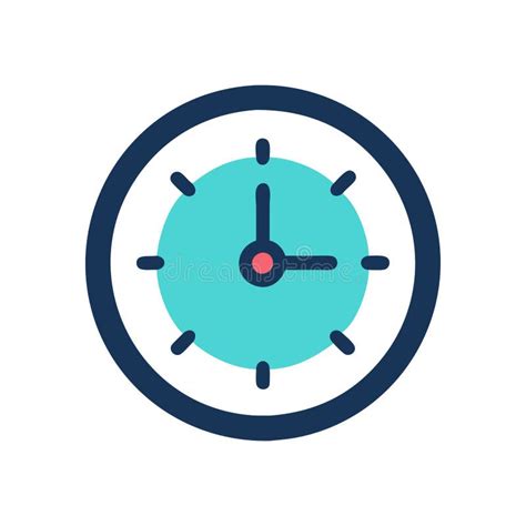 Functional Classroom Clock Design Icon Stock Vector Illustration Of