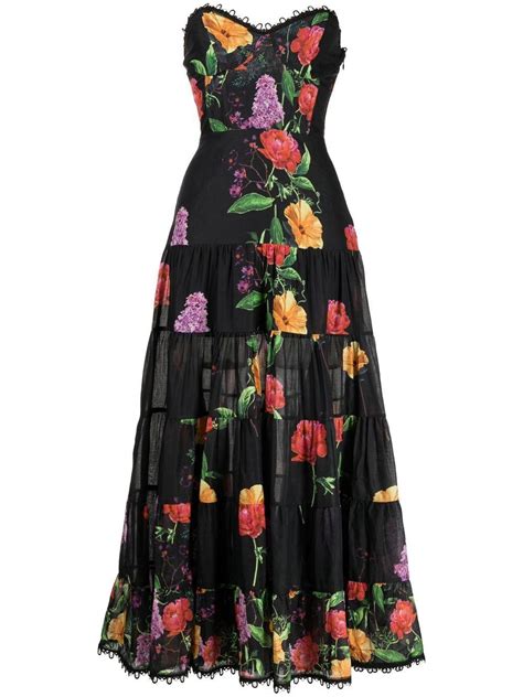 Charo Ruiz Ibiza Floral Maxi Dress In Black Lyst