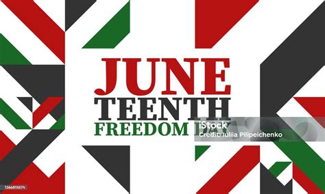 6월틴스 6 월의 자유와 해방의 날 독립기념일 6월 19일 연례 아프리카계 미국인 휴일 미국의 역사와 유산 벡터 포스터 일러스트레이션 및 배너 Juneteenth에 대한