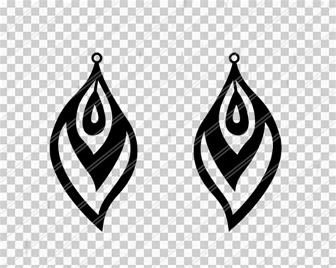 Peacock Feather Earrings Svgleaf Earringsjewelry Svg