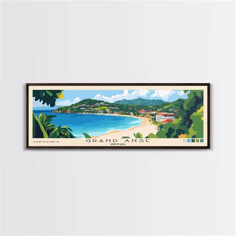 Grand Anse Grenada Panoramic Print Vacation T Grenada Wall Art