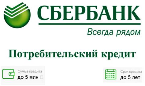 Потребительские кредиты в Сбербанке условия предоставления денег населению