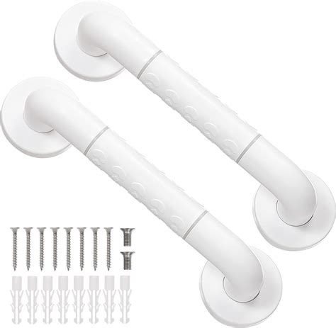 Fousenuk Lot de 2 Barre D Appui wc Acier Inox Maintien Poignée Douche
