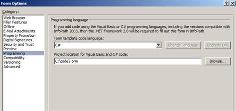 Register Code Behind Infopath Form For Web Browsing Stuart Roberts On All Things Sharepoint