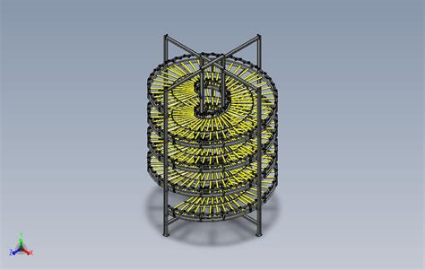 螺旋滑道无动力输送线3d模型step模型图纸下载 懒石网