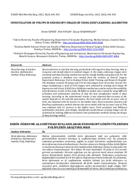 Pdf Investigation Of Polyps In Endoscopy Images By Using Deep