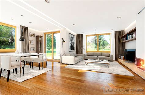 Проект стандартного 1 этажного дома площадью 166 м2