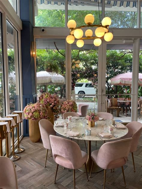 Little Hen Miami Florida Pink Floral Cafe Interior Pink Restaurant