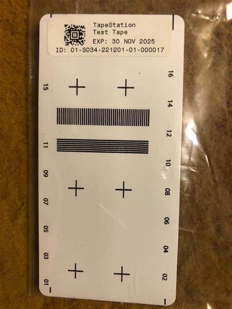 Agilent 5067 5601 Tapestation Test Tape Does Not Really Expire Just