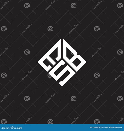 Esb Letter Logo Design On Black Background Esb Creative Initials Letter Logo Concept Esb