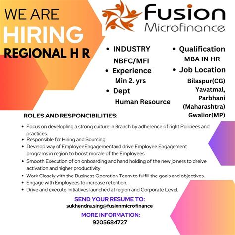 Sukhendra Singh Parihar On Linkedin 👉 Fusion Microfinance Is Looking