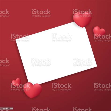하트 프레임 분홍색 하트가 있는 발렌타인 데이 배경 종이 스타일의 현실적인 발렌타인 데이 카드 디자인 텍스트를위한 여유 공간