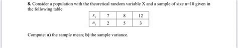 solved 8 consider a population with the theoretical random