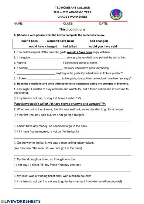 5462650 Third Conditional Worksheet Gokcenoner
