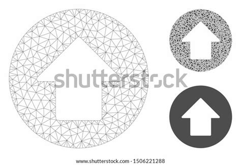 Mesh Arrow Model Triangle Mosaic Icon Stock Vector Royalty Free