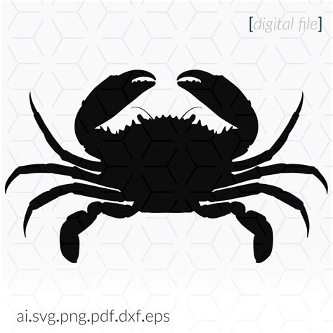 Crab Svg File For Cutting Machines Crab Silhouette Crab Clip Art Cricut Svg File Cricut
