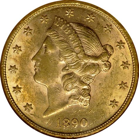 1890 Liberty Head Double Eagle Ms 61 Ngc Sbp2019年11月巴尔地摩11 14 网拍美国