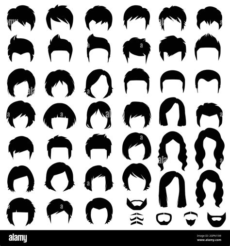 Vector Hairstyle Silhouette Stock Vector Image And Art Alamy