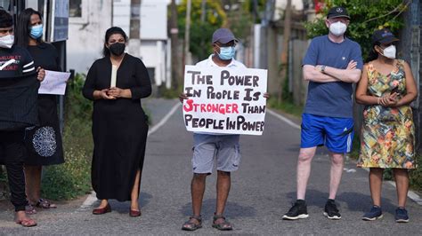 Sri Lanka Tear Gas And Water Cannon Used As Thousands Break Curfew To