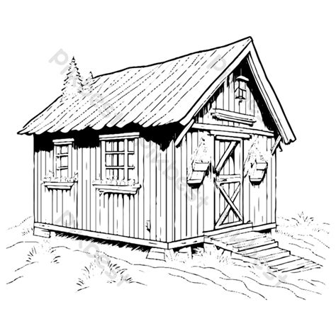 책에 대한 오두막 라인 아트 색칠 페이지 일러스트 Png Eps 무료 다운로드 Pikbest
