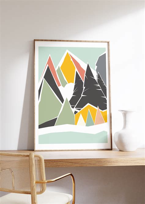 Poster Berglandschaft Bild Alpen Abstrakt Mrtkbooker