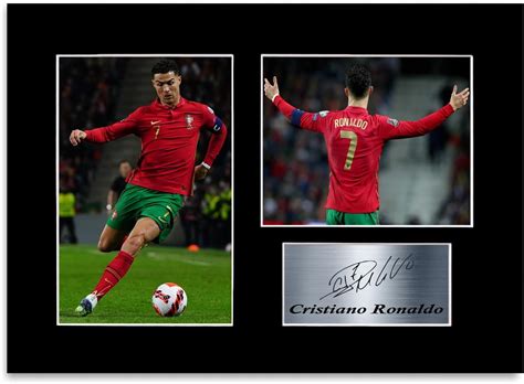 Cristiano Ronaldo Portugal Football Player Poster Signed Photo Display