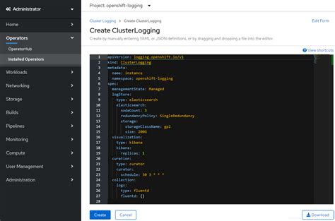 Openshift 4 配置openshift集群日志环境efkopenshift应用developer Csdn博客