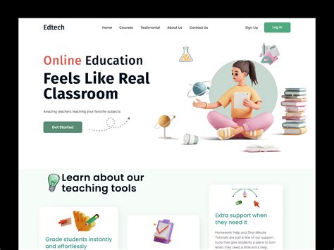E Learning Platform Landing Page By Hasnur Alam Ujjol For Mouse Potato