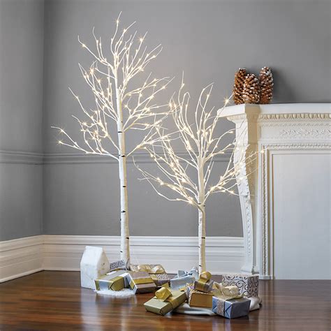 White Birch Pre Lit Trees Gumps