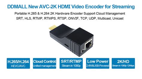 Hdmi Video Encoder Live Streaming Encoder Srt Rtmp Rtsp Onvif Ddmall