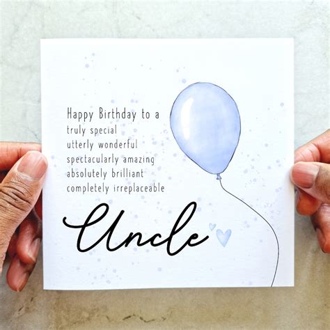 Uncle Birthday Card Birthday Card For Any Recipient Birthday Card
