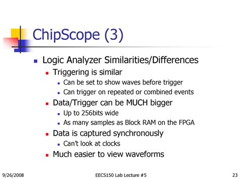 Logic Analyzers Eecs150 Fall Lab Lecture 5 Arjun Singh Ppt Download