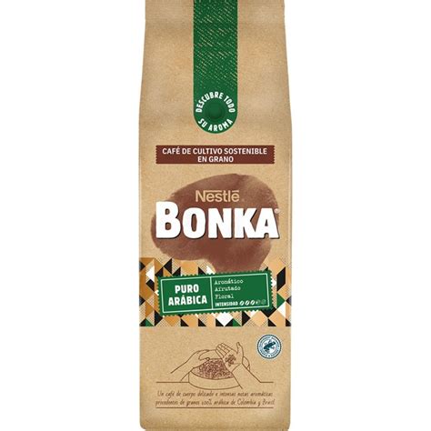 BONKA café puro arábica en grano de cultivo sostenible paquete g