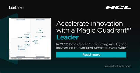 Mark Gracias On Linkedin Hcl Technologies Positioned As A Leader In 2022 Gartner® Magic Quadrant™…