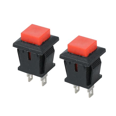 Red Ds 430 2pin On Off Self Reset Square Push Button Switch（no Press